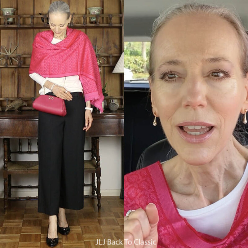Vlog: Pink Salvatore Ferragamo Gancini Minibag & Scarf, White Tee ...