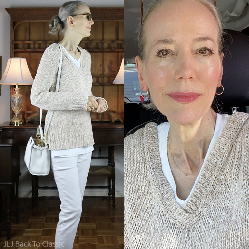 Vlog: Fendi Selleria Mini Peekaboo, Tan Tunic Sweater, White Jeans OOTD ...