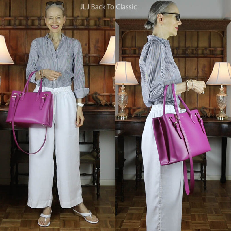 Timeless Resort Style: Ralph Lauren Collection Grommet Tote, Navy ...