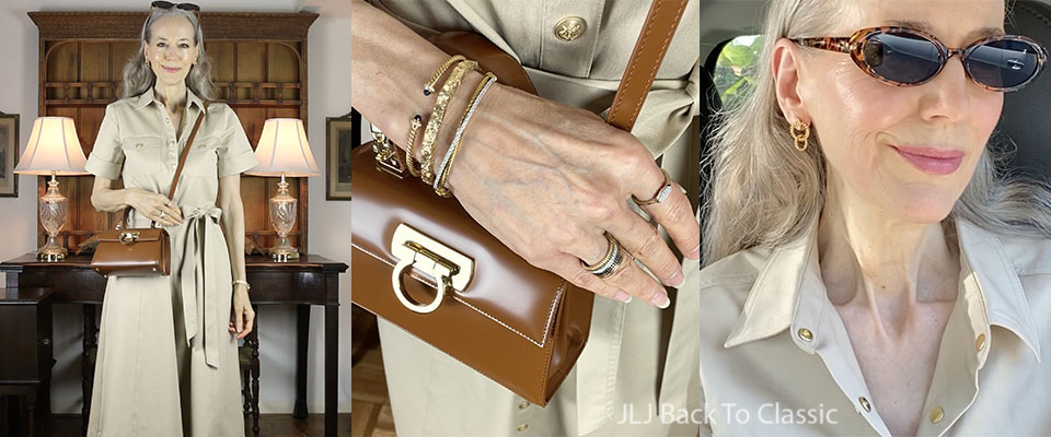 Vlog/Timeless Style: Ferragamo Iconic Top-Handle Bag, Midi Shirtdress ...