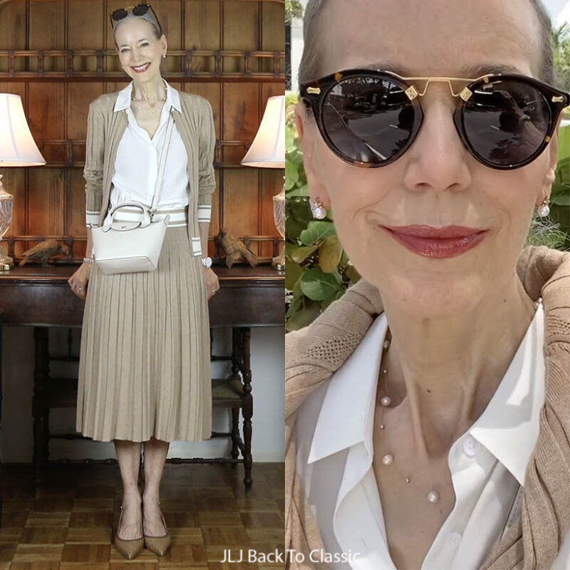 Timeless Style: Longchamp Leather Le Pliage XS Bag and Camel Sweater ...