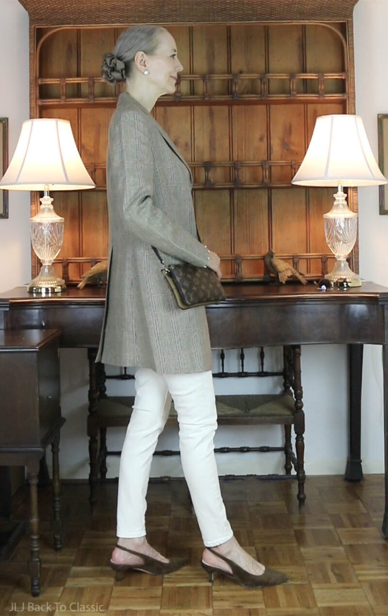 Timeless Style: Louis Vuitton Monogram Double Zip Pochette, Long Blazer ...